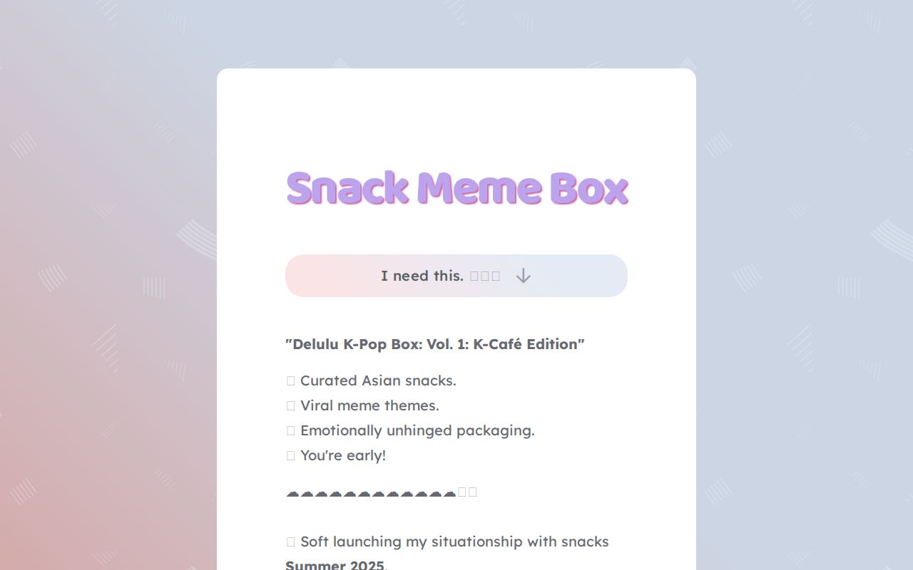 Snack Meme Box™ | Viral Asian Snacks for Your Delulu Era